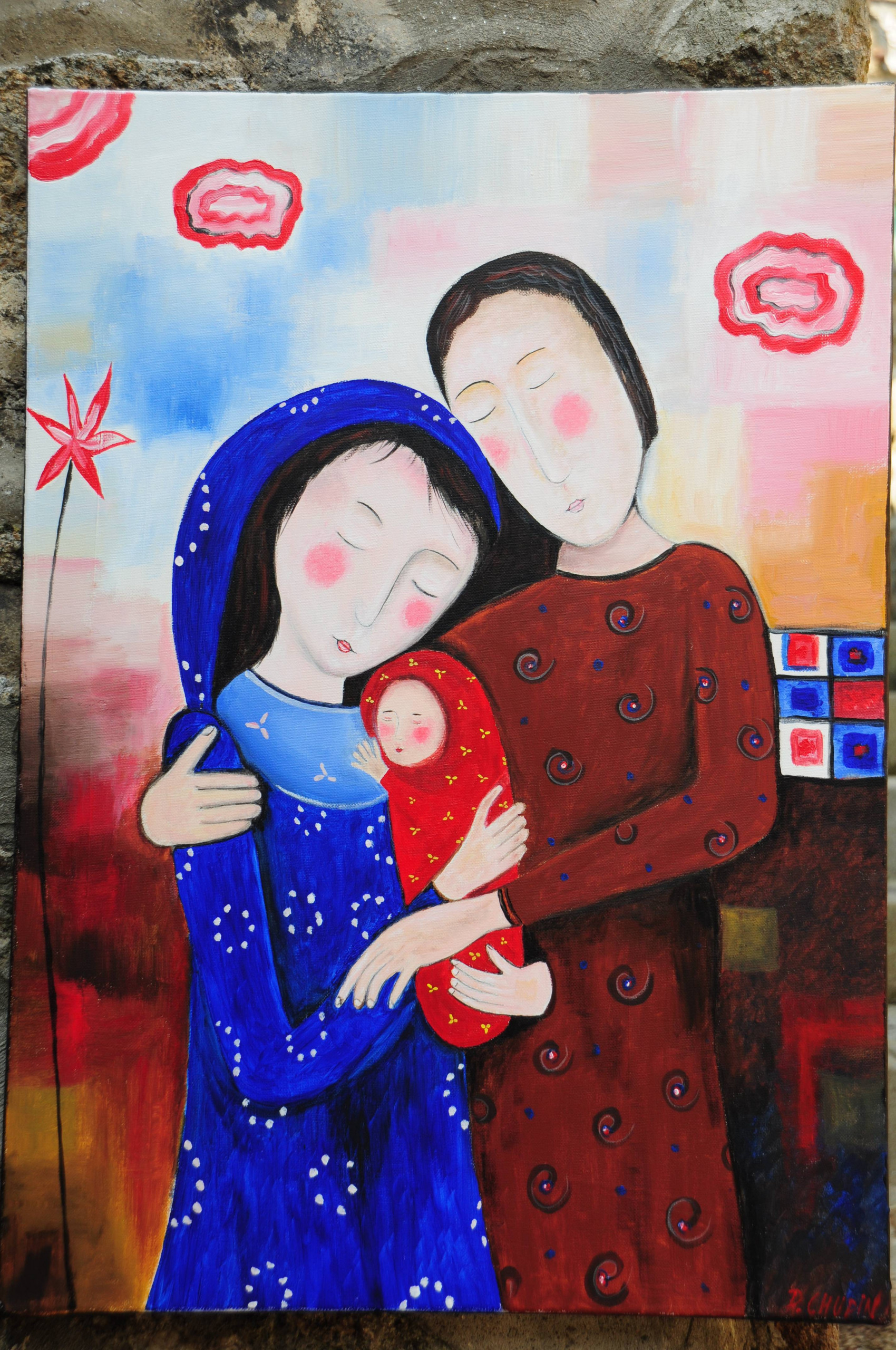 Sainte famille – Patrick Chupin – sculpteur, peintre, orfèvre, dinan